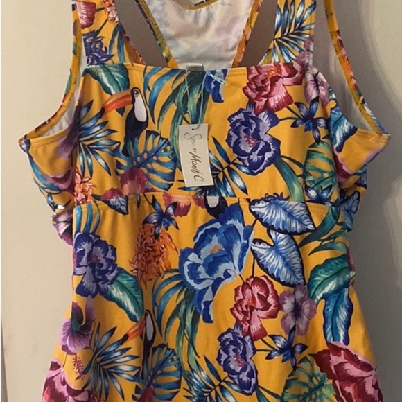 Monif C Swim Never Wornlimited Edition Monif C Havana Bandage Plus Size Swimsuit In Yellow